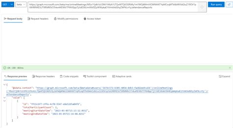 Retrieve Ms Team Meeting Attendance Info Using Graph Api