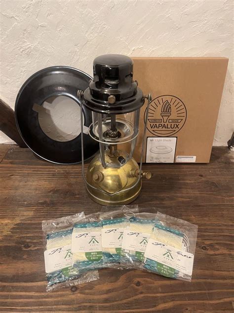 Vapaluxランタンシェード黒、ブラスマントル5袋セット一式【美品】ddハンモック フロントライン ハンモック 蚊帳付きオリーブグリーン