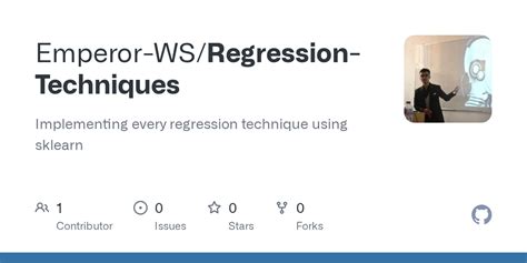 Github Emperor Wsregression Techniques Implementing Every