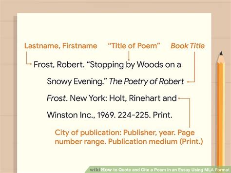 How To Quote And Cite A Poem In An Essay Using MLA Format
