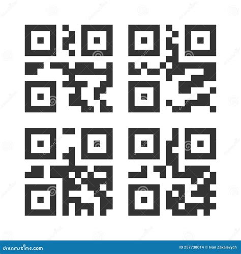 QR Code Icon Set Scan Me Symbol Sign Mobile Sticker Vector Stock Vector Illustration Of Code