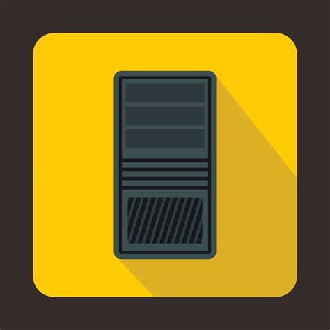 Black Computer System Unit Icon Flat Style 14580324 Vector Art At Vecteezy