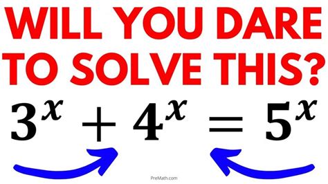 Will You Dare To Solve This Exponential Equation Easy Explanation YouTube Calculus