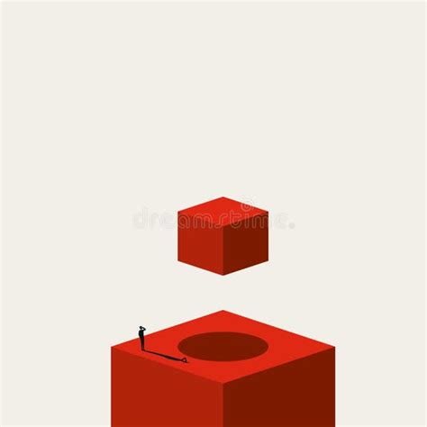 Business Struggle And Impossible Task Vector Concept Symbol Of Challenge Difficulty Minimal