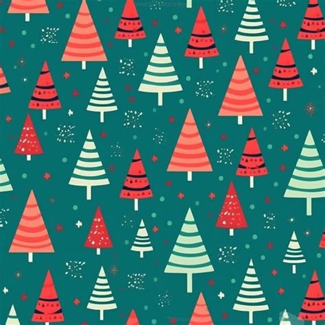 premium ai image seamless pattern with stylized pine trees vector