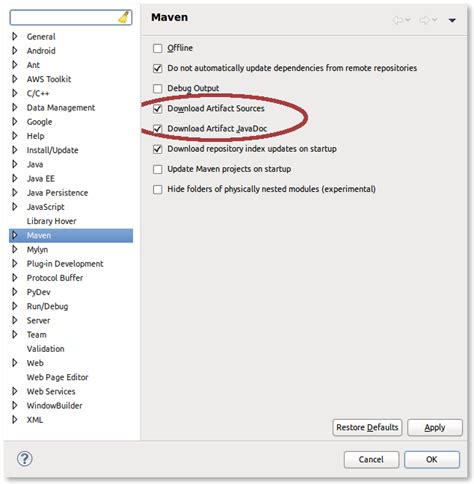 Get Source Jar Files Attached To Eclipse For Maven Managed Dependencies