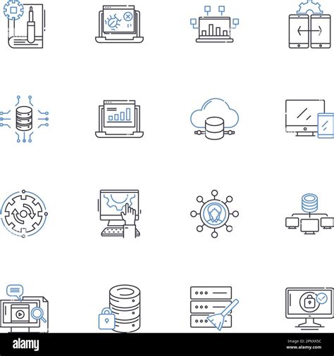 navigation buttons line icons collection navigation buttons