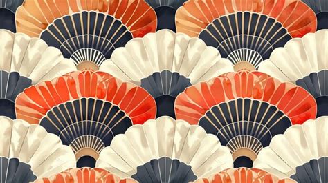Fan Pattern Wallpaper Premium Ai Generated Image