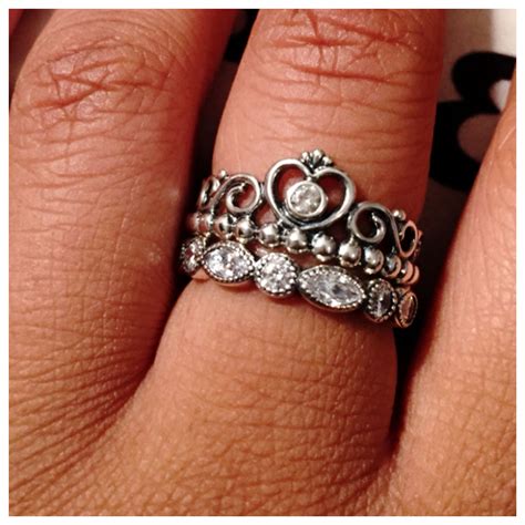 Perfect Way To Stack The Pandora Princess Ring ️ Pandora Rings Princess Pandora Bracelet