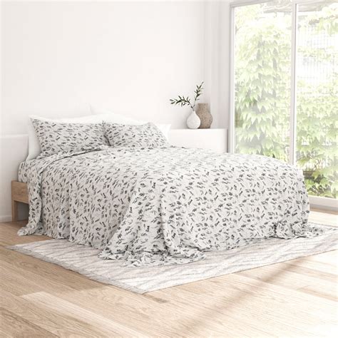 Buy Botanical 4 Piece Flannel Sheet Set Linens And Hutch