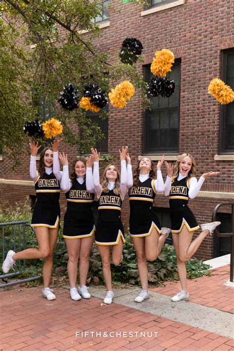Fall Cheer Team Portraits By Reno Senior Photographer