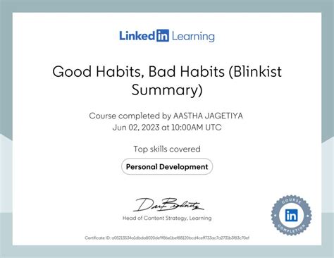 aastha jagetiya on linkedin certificate of completion