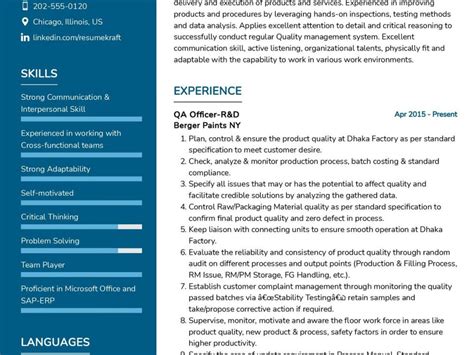Quality Manager CV Sample In 2025 ResumeKraft