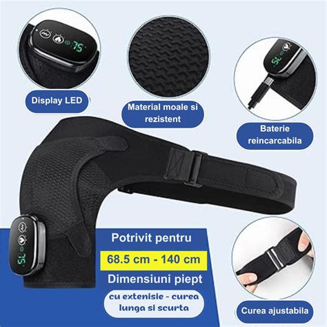 Orteza Pentru Sustinere Umar Si Brat Cu Masaj Si Incalzire 3 Trepte De