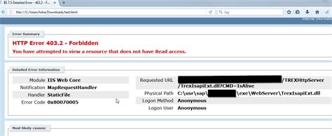 real life sysadmin sap application giving error 403 2 forbidden