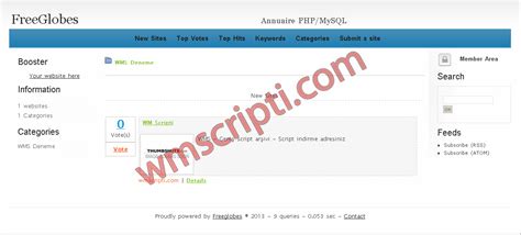 Freeglobes Dizin Tanıtım Scripti Wm Scripti Scripti Script Indir Php Script Indir Asp