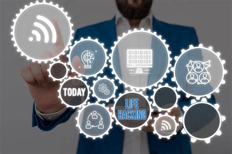 Handwriting Text Writing Life Hacking Concept Meaning Simple And Clever Techniques In