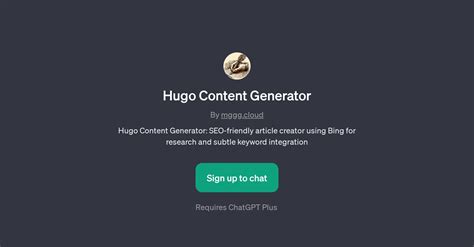 Hugo Content Generator Tool Information And Alternatives Cloudbooklet