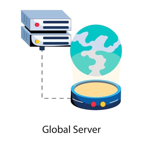 premium vector grab this flat icon showing global server