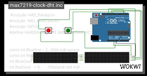 max7219 clock o wokwi esp32 stm32 arduino simulator