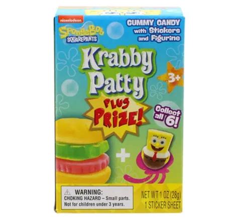 Spongebob Krabby Patty Plus Prize 8 Piece Case Candy Warehouse
