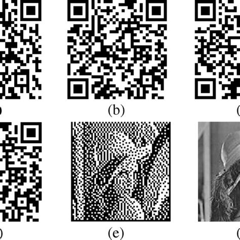 Experimental Images A D Are The Carrier Qr Codes E Is The Binary Lena Download Scientific