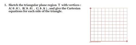 Solved Sketch The Triangular Plane Region T With Vertices Chegg