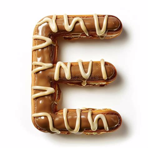 Creative Eclair Art The Letter E In Sweet Form Stock Illustration Illustration Of Delicious