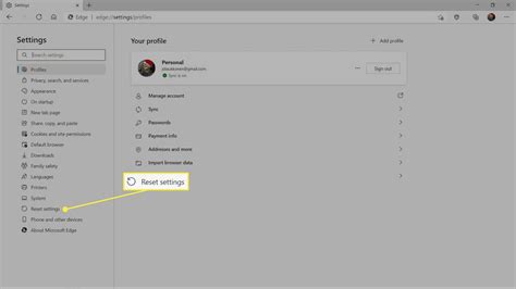 How To Reset Microsoft Edge