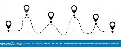Pin Map Dotted Line Stock Illustration Illustration Of Location