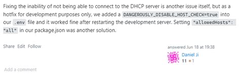 에러 Invalid Options Object Dev Server Has Been Initialized Using An