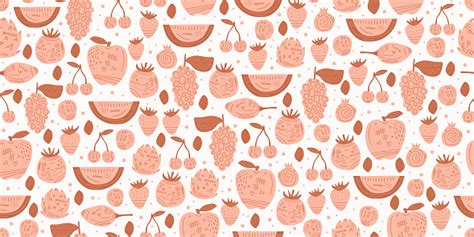 손으로 그린 핑크 색과 과일 매끄러운 패턴 타이포그래피 섬유 또는 패키징 디자인을 위한 핑크 배경에 추상핸드 그린 매끄러운 패턴 0명에 대한 스톡 벡터 아트 및 기타 이미지