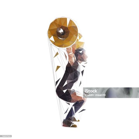 역도 큰 바벨을 리프팅 역도 다각형 벡터 일러스트레이션 측면 도면 체육관에 대한 스톡 벡터 아트 및 기타 이미지 체육관