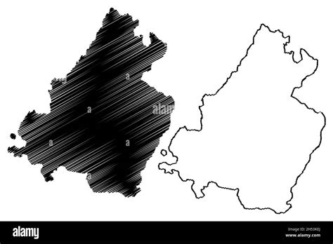 Sirohi district (Rajasthan State, Republic of India) map vector ...
