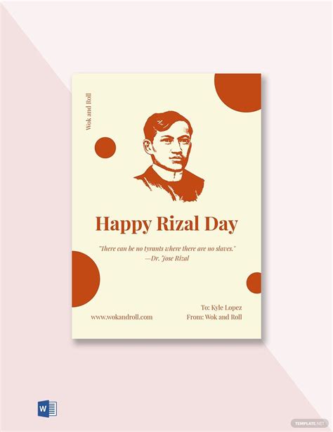Free Rizal Day Templates To Edit Online
