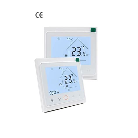 Hotel Digital Thermostat Modbus Communication Fan Coil Thermostat 4 Color Options Smart
