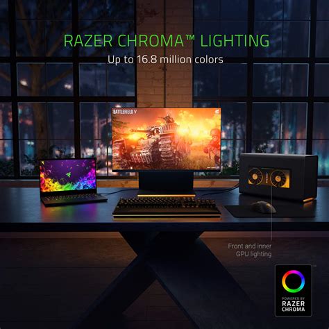 Razer Core X Chroma Aluminum External GPU Enclosure EGPU Compatible With Windows MacOS
