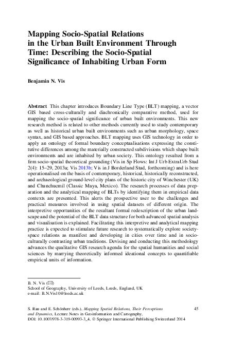 pdf mapping socio spatial relations in the urban built environment