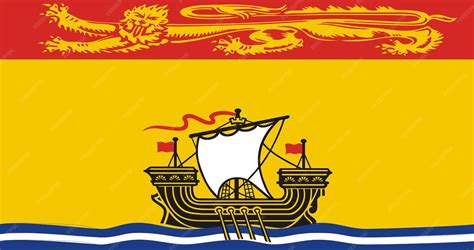 Premium Vector Flag Of New Brunswick Canadian Province Vector Image