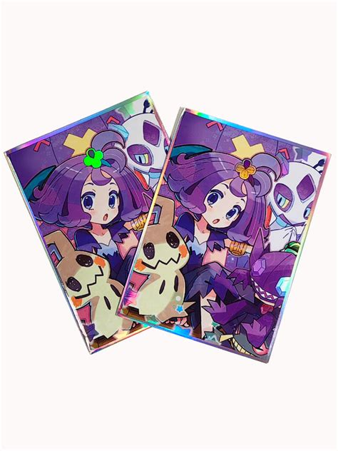 Acerola And Pokemon Holographic Card Sleeves Kado Supplies
