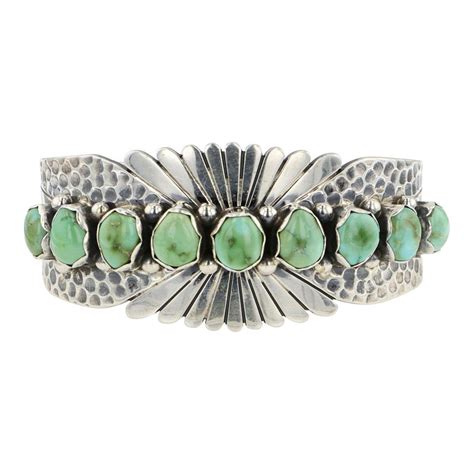 Lot Daniel Benally Navajo Sonoran Gold Turquoise Cuff Bracelet