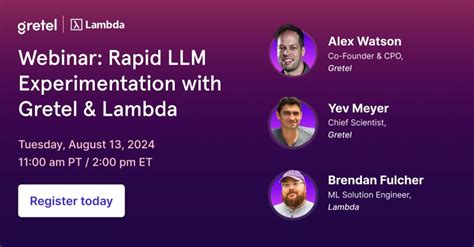 Workshop Rapid Llm Experimentation With Gretel And Lambda Lambda