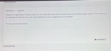 Solved Question 21 5 Points Howard Is Organizing A 5 Day