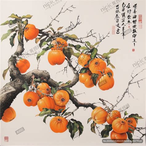 Ai创作图柿子事事如意图 柿柿如意挂图 柿柿如意工笔画 写意国画柿子树 柿子花鸟画 柿子工笔花鸟画 国画柿子花鸟 红柿子国画柿子 柿子花鸟工笔画 手绘柿子工笔画 中式手绘柿子 柿柿如意挂画