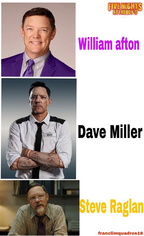 Fnaf Movie William Afton Dave Miller Steve Raglan By Franclim18 On