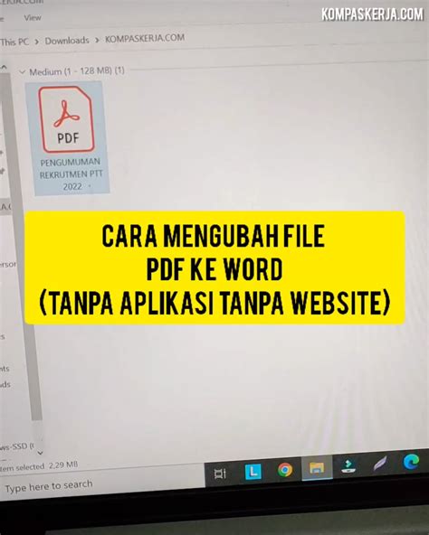 cara mengubah file pdf ke microsoft word tanpa aplikasi tanpa website