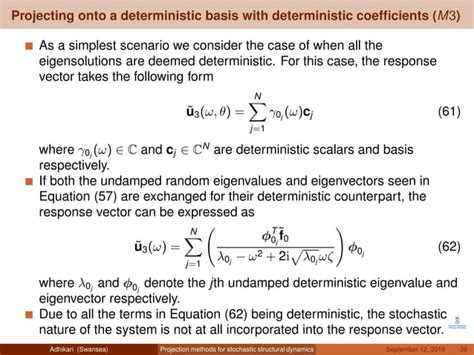 Projection Methods For Stochastic Structural Dynamics Ppt