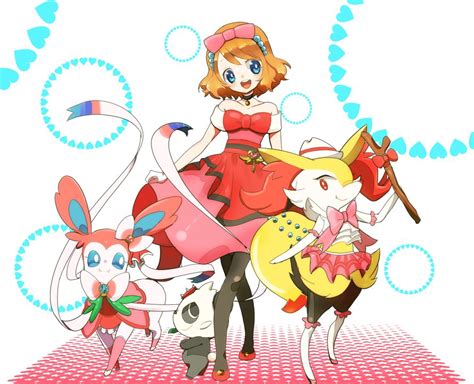 Serena Sylveon Braixen And Pancham Pokemon And 2 More Drawn By