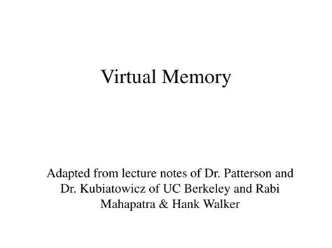 ppt virtual memory powerpoint presentation free download id 312151