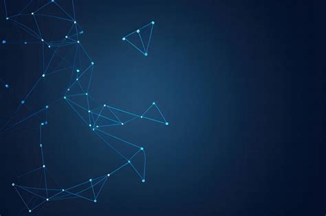 Abstract Connected Dots And Lines On Blue Background Communication And Technology Network